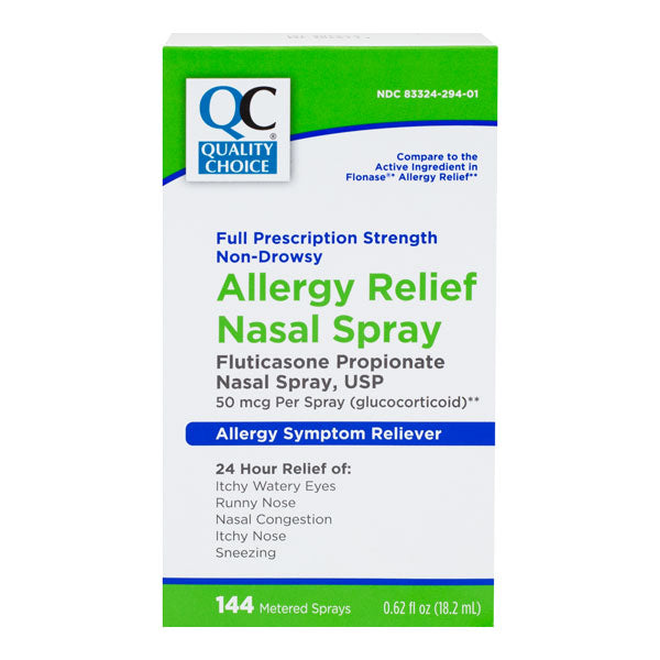 Allergy Relief Fluticasone OTC Nasal Spray 50 mcg 144 sprays 0.62 fl o ...