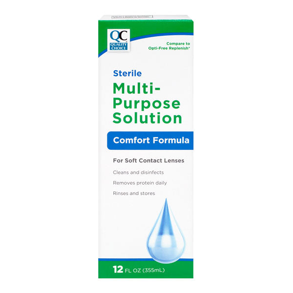 Multi-Purpose Sterile Solution, 12 oz, QC99915 | quality-choice-products