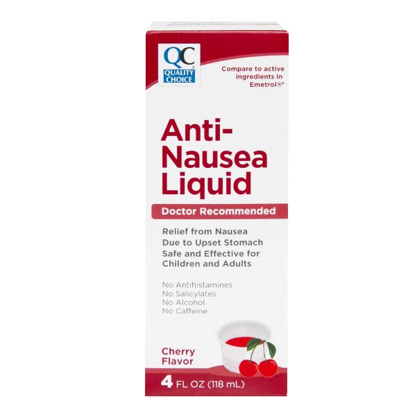Anti-Nausea Liquid, Cherry Flavor, 4 oz, QC95223 | quality-choice-products