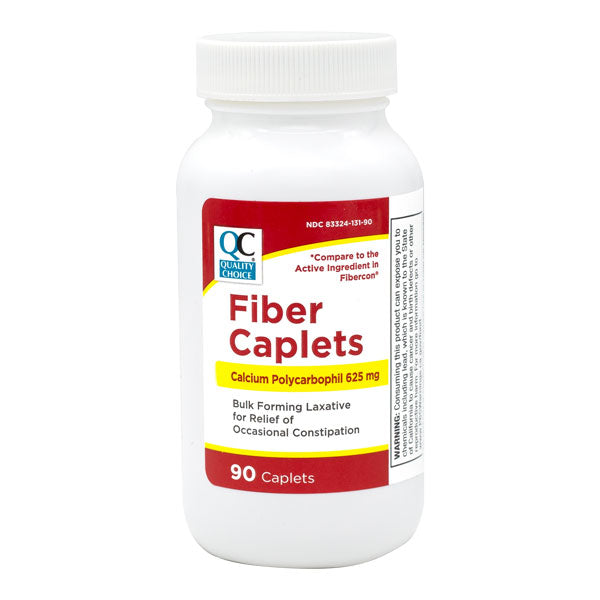Fiber Caplets, 90 ct, QC90023 | quality-choice-products