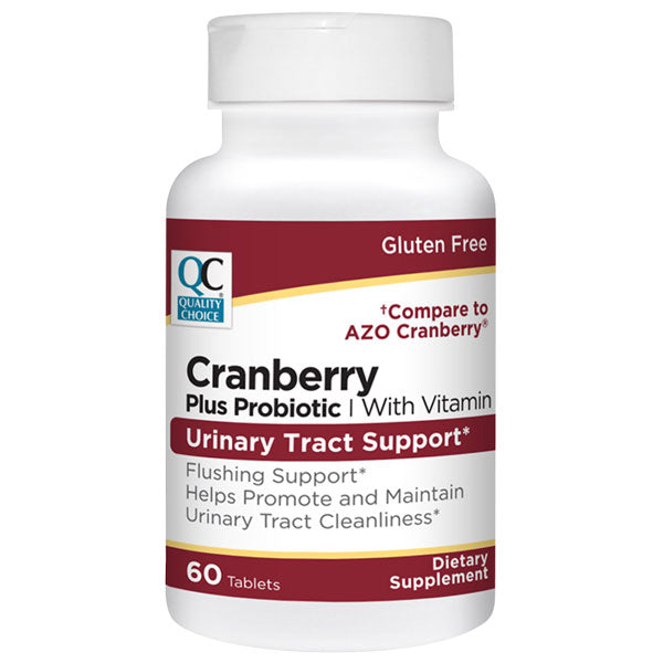 Cranberry plus Probiotic Tablet, 60 ct, QC99582 | quality-choice-products