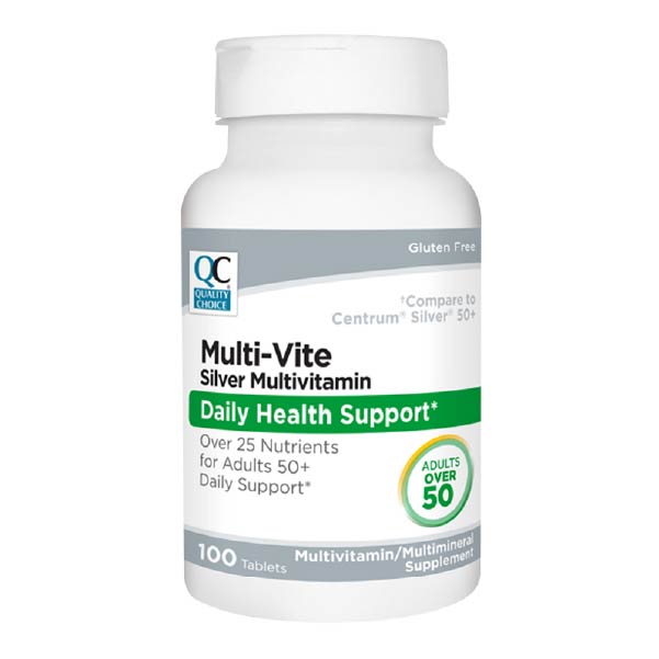 Multi-Vite 50+ Multivitamin Tablets, 100 ct, QC98685 | quality-choice ...