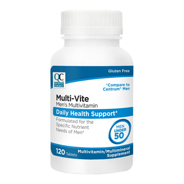Multi-Vite Men's Multivitamin Tablets, 120 ct, QC99749 | quality-choice ...