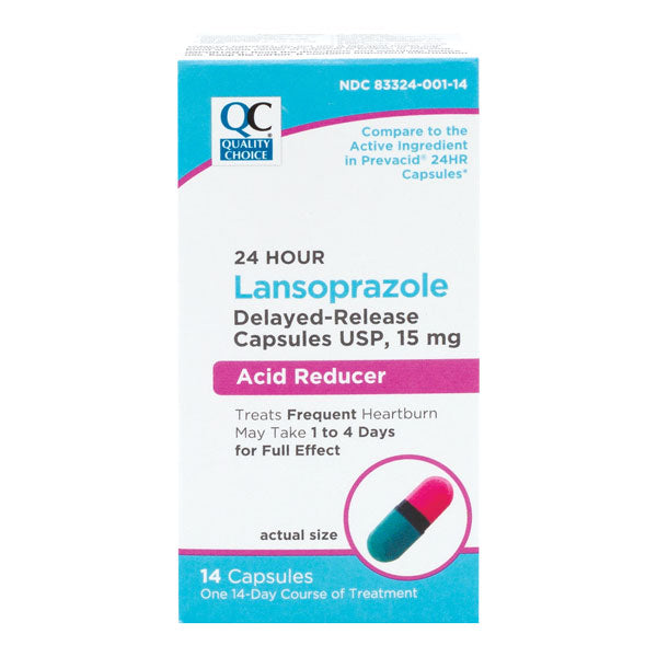 Lansoprazole 15 mg Acid Reducer Capsules, 14 ct, QC99751 | quality ...