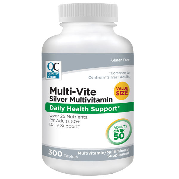 Multi-Vite 50+ Multivitamin Tablets, 300 ct, QC95927 | quality-choice ...